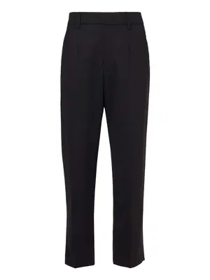 Isabel Marant Wool-blend Straight Trousers - Black