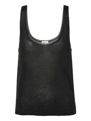 Saint Laurent Lamé Top - Black