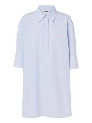 JIL SANDER Friday Cotton Poplin Shirt - Blue