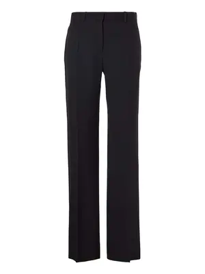 THE ROW Selvie Straight Leg Silk Pants - Black