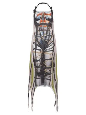 Y/project Bondage Printed Midi Dress - Multicoloured
