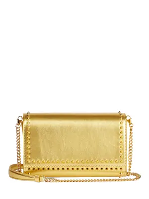 CHRISTIAN LOUBOUTIN Paloma Spiked Leather Clutch - Gold