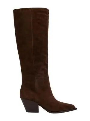 Paige Lillian Suede Knee-high Boots - Chocolate
