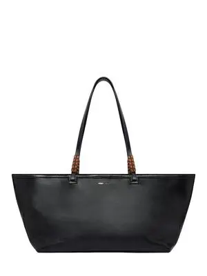 METIER Cala Tote Bag - Black,cognac
