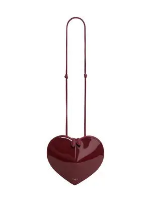 Alaïa Le Coeur Patent Leather Crossbody Bag - Burgundy