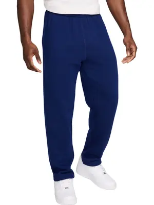 Nike Unisex Wool Classics Open-hem Fleece Pants Blue