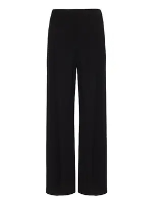 Vince Crepe Trousers With Elasticated Waistband - Black