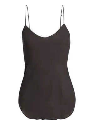 NILI LOTAN Isabella Silk Camisole - Gunmetal