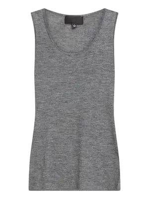 NILI LOTAN Becky Ribbed Tank - Anthracite
