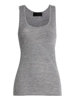 NILI LOTAN Becky Ribbed Tank - Gray