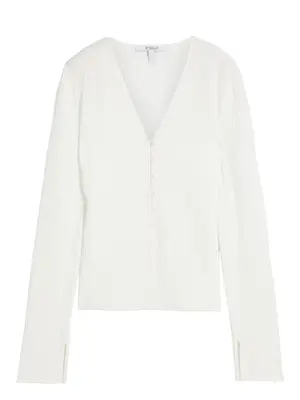 Derek Lam 10 Crosby Jacquard-knit Top - White