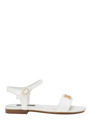 Dolce & Gabbana Patent Leather Sandals - White