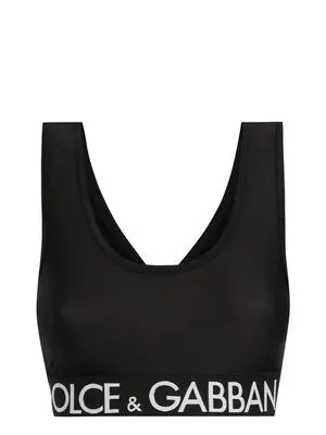 Dolce & Gabbana Spandex Jersey Top - Black
