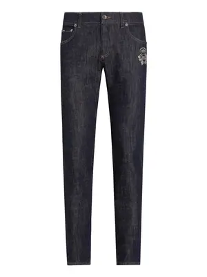 Dolce & Gabbana Skinny Stretch Cotton Jeans - Multicolor