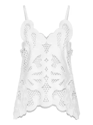 Dolce & Gabbana Cut-out Cotton Top - White
