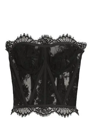 Dolce & Gabbana Chantilly Lace Bustier - Black
