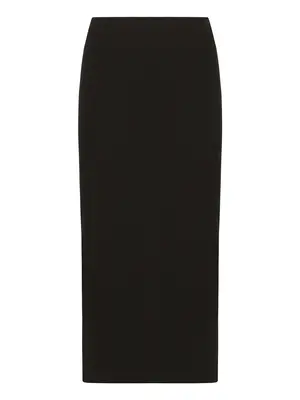 Dolce & Gabbana Straight-cut Jersey Midi Skirt - Black