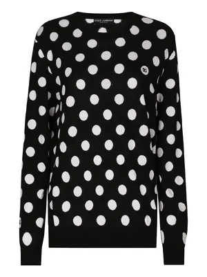 Dolce & Gabbana Wool And Silk Polka-dot Sweater - Print