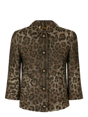 Dolce & Gabbana Leopard Jacquard Jacket - Multicolor