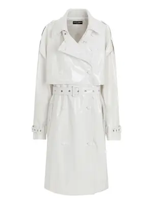 DOLCE & GABBANA Dolce & Gabbana Coated Cotton Trench Coat
