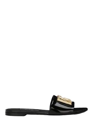 Dolce & Gabbana Bianca Slides - Black