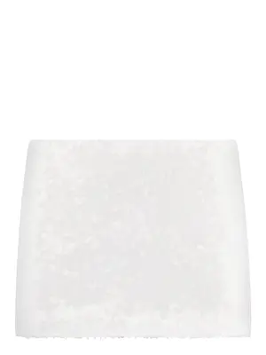 Dolce & Gabbana Sequined Miniskirt - White