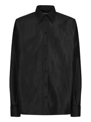Dolce & Gabbana Super-oversize Silk Shirt - Black