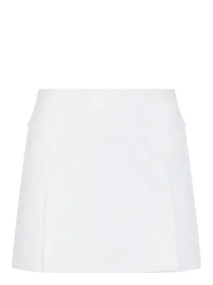 Dolce & Gabbana Jacquard Miniskirt - White