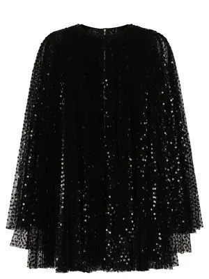 Dolce & Gabbana Pleated Sequined Dress - Black