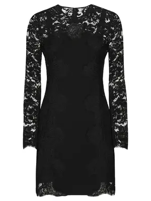 Dolce & Gabbana Cordonetto Lace Mini Dress - Black