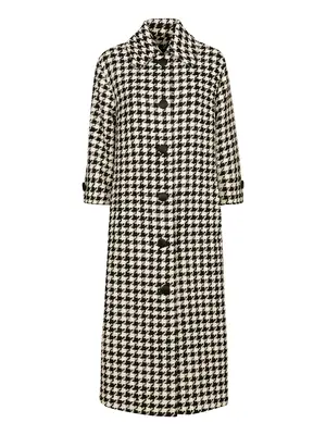 Dolce & Gabbana Single-breasted Macro-houndstooth Wool Coat - Multicolor