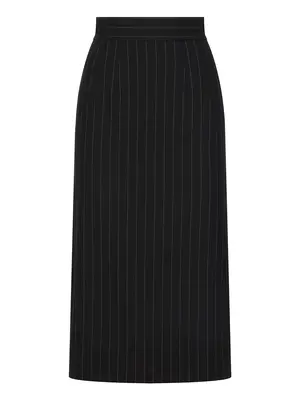 Dolce & Gabbana Pinstripe Wool Skirt - Multicolor