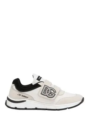 Dolce & Gabbana DG Running Split Calfskin Sneakers White