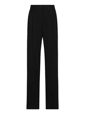 Dolce & Gabbana Flared Woolen Pants - Black