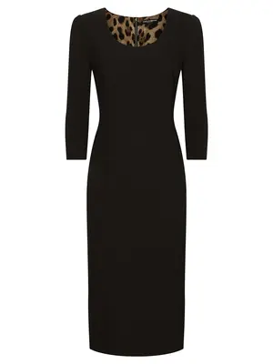Dolce & Gabbana Woolen Calf-length Dress - Black