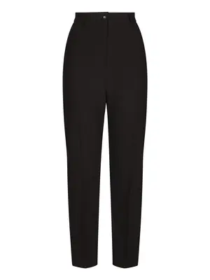 Dolce & Gabbana Wool Tuxedo Pants - Black