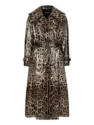 Dolce & Gabbana Leopard Trench Coat - Print