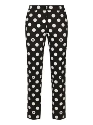 DOLCE & GABBANA Dolce & Gabbana Cotton Drill Polka-Dot Pants