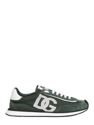 Dolce & Gabbana Dolce & Gabbana Mixed-Material DG Cushion Sneakers Green