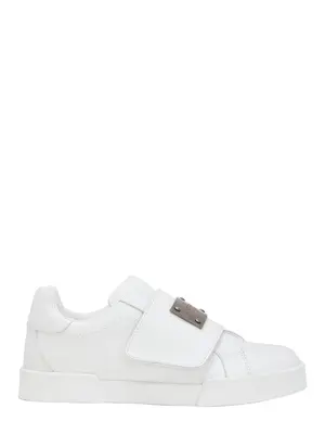 Dolce & Gabbana Calfskin Portofino Sneakers - White