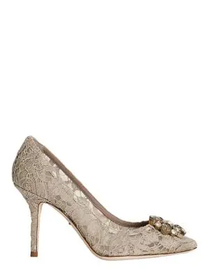 Dolce & Gabbana Bellucci Lace Pumps - Beige