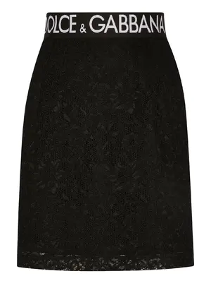 Dolce & Gabbana Lace Miniskirt - Black