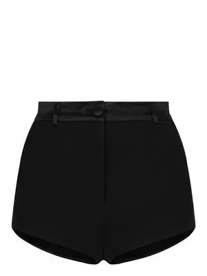 Dolce & Gabbana Stretch Wool High-waisted Tuxedo Panties - Black