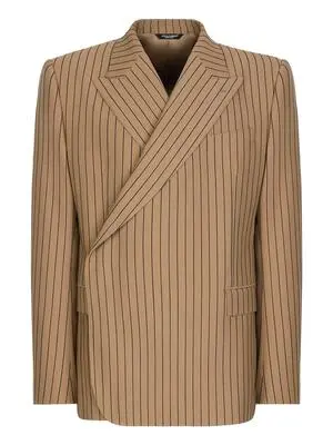Dolce & Gabbana Double-breasted Pinstripe Sicilia-fit Jacket - Multicolor
