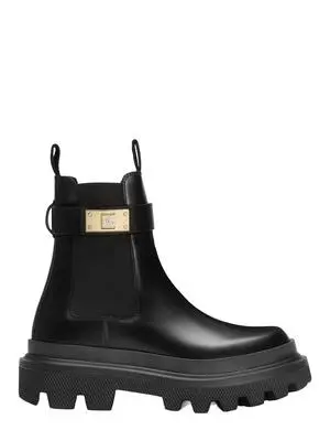 DOLCE & GABBANA Dolce & Gabbana Calfskin Ankle Boots