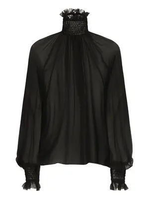 Dolce & Gabbana Chiffon Blouse - Black
