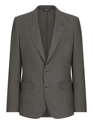Dolce & Gabbana Single-breasted Wool Taormina-fit Jacket - Grey