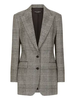 Dolce & Gabbana Dolce & Gabbana Single-Breasted Glen Plaid Jacket Multicolor