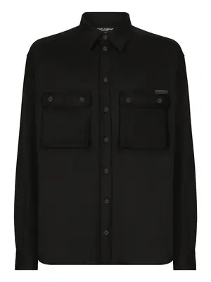 Dolce & Gabbana Oversize Flannel Shirt - Black