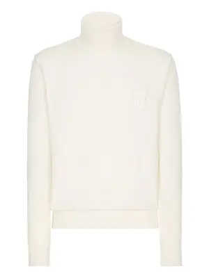 Dolce & Gabbana Wool Turtleneck Sweater - Beige